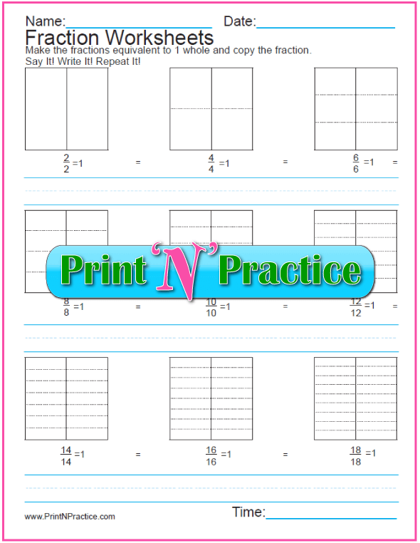 15 Printable Equivalent Fraction Worksheets For Kids To Practice