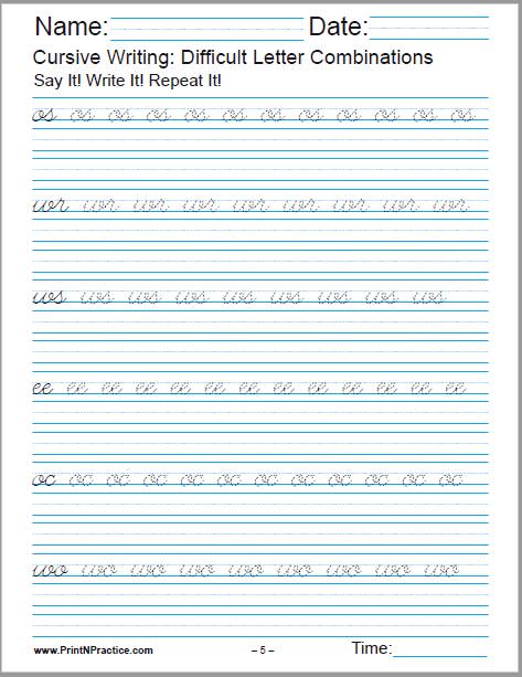 Sentences Free Printable Printable Cursive Writing Worksheets Pdf Bmp 