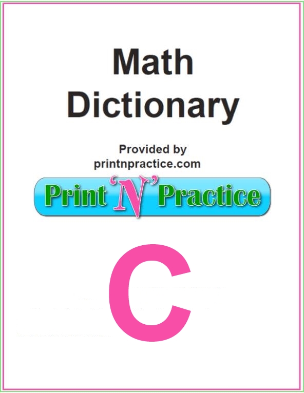 Math Words That Start With C Cube Celsius Centimeter