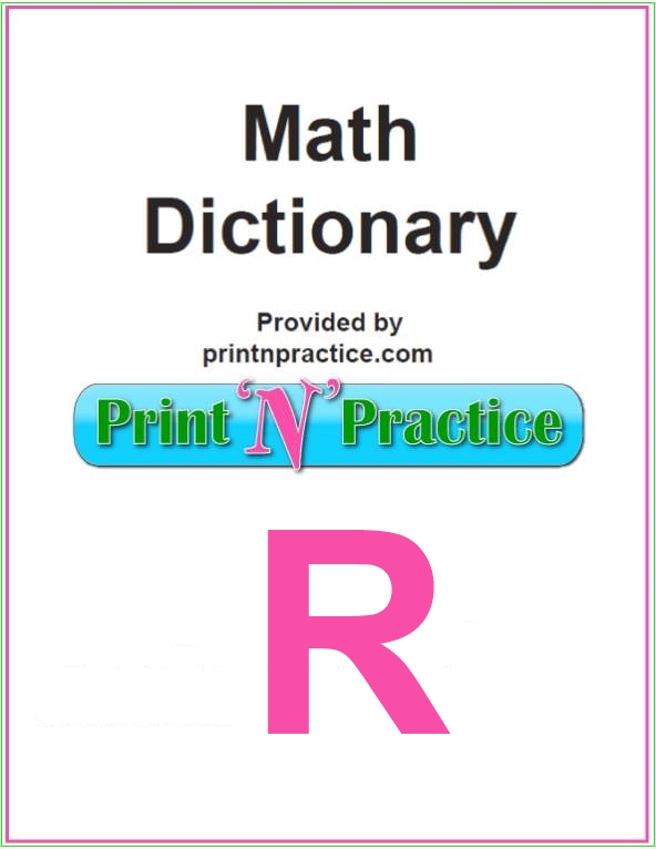 Math Words That Start With R Range Radii Ratio